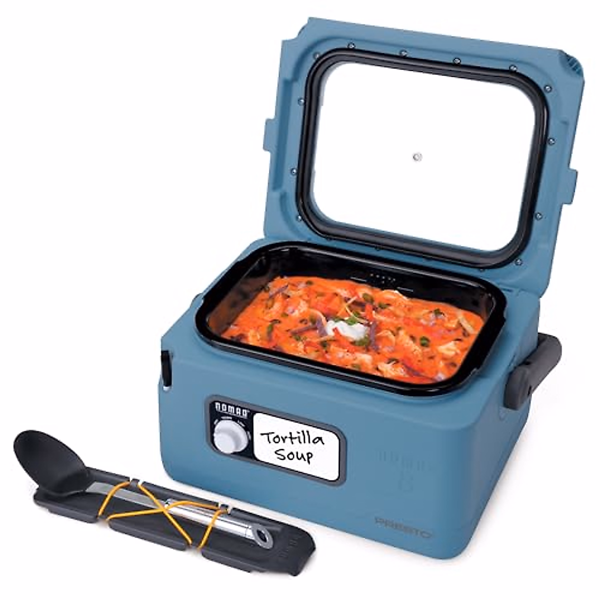 Presto 06017 8-Quart Nomad Traveling Slow Cooker, Blue