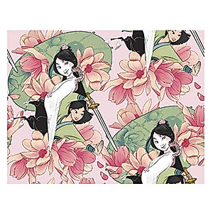 1 Yard Disney Mulan Floral Fabric - 100% Cotton