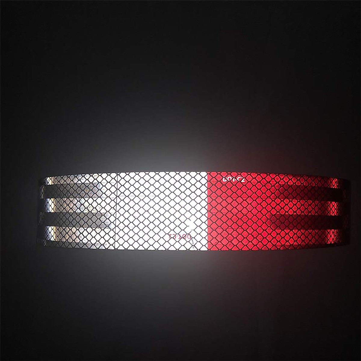 Dot-C2 Red/White Reflective Safety Conspicuity Adhesive Tape 2 Inch x 150 Feet - for Vehicles,Trailers,Boats,Signs (2 In x 150 Ft)