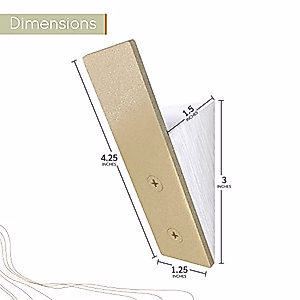 Gold Wall Coat Hat Hanger - Brass Bath Robe Towel Hook - Set of 3 Hooks - Bathroom Decorative Accessories Rack