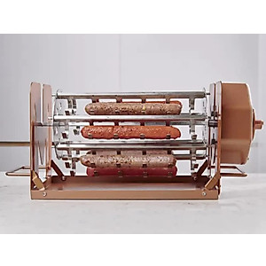 ROTO-Q 360 Family Bundle (COPPER) | The Ultimate Rotisserie Solution for Healthier Cooking | Portable, Versatile, and Energy-Efficient | Perfect for Convection Ovens, Air Fryers, BBQs, and Fire Pits | Self-Rotating Spit Roaster for Mouth-Watering Rotisser