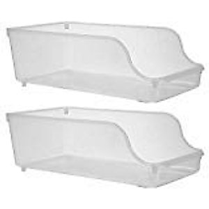 TAVERNIT Plastic Refridgerator Storage Bin Dispenser Fridge Organizer Pull Out Container Drawer