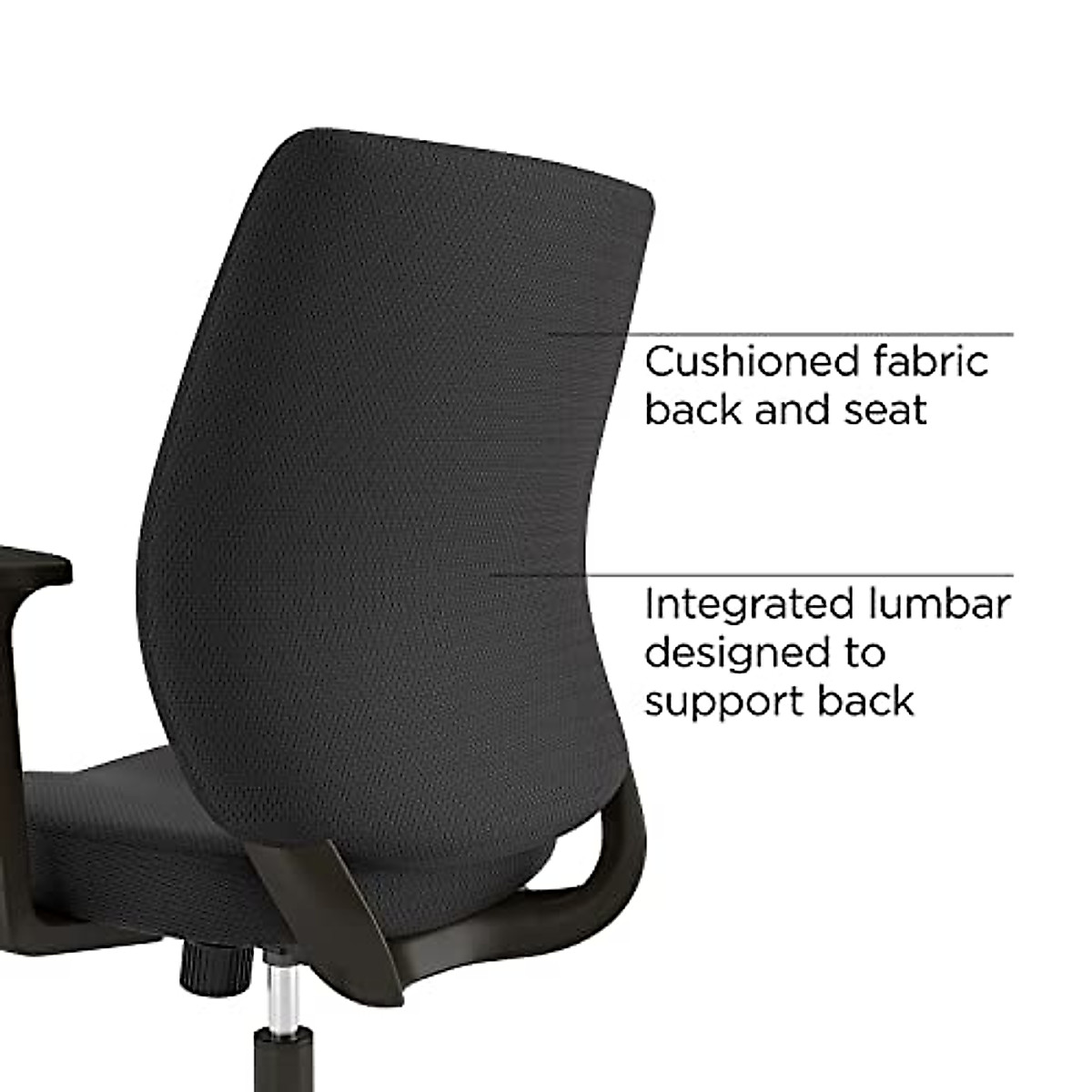 Union & Scale Un59380 Essentials Fabric Task Chair, Black