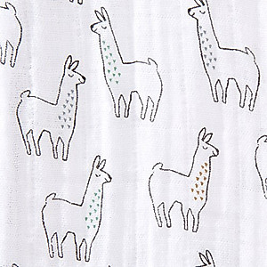 Halo 100% Cotton Muslin Sleepsack Wearable Blanket, Llama Print, Medium
