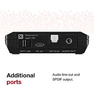 Rocketfish Bluetooth Audio Receiver - Wireless Transmitter for Home Sound System - in-Home Bluetooth Stereo Receiver with Eight-Device Memory - Wireless Speaker Receiver Ranges up to 100'