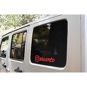 VulgrCo Custom Social Media Decal Stickers Customized Name Username Logo Brand Vinyl