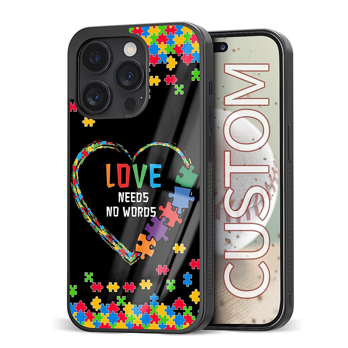 Autistic Awareness Phone Cases Best Gifts for Adult Autism Love Need No Words Cover for Samsung Galaxy S10 S20 S21 S22 S23 S24 S25 Ultra Plus FE Edge | for iPhone Moto for Pixel