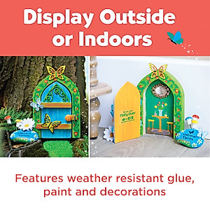 Creativity for Kids Butterfly Fairy Door Kit - Painting Arts and Crafts for Kids, Creative Gifts for Girls and Boys Age 6-7+ Yellow