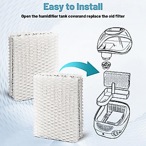 Alocs WF813 Humidifier Filter Replacement for Relion - RCM832 RCM832N ProCare PCWF813 PCWF-813 PCCM-832N PCCM-840 Equate EQWF813 EQ 2119-UL Cool Mist Humidifier Filters（6 Pack）