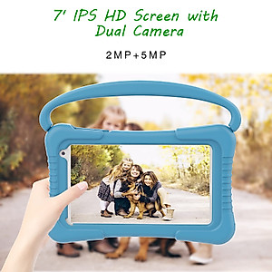 IWGGO Kids 7-inch Tablet with 32GB Storage, Dual Camera, Android 11, Parental Controls, Toddler-friendly