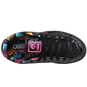 Osiris Women's Aries Sneaker,Black/Mixed Tapes,5.5 M