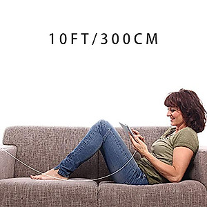 iPhone Charger Fast Charging[Apple MFi Certified] 5pack 10FT Long Lightning Cable Fast High Speed Data Sync iPhone Charger Cord for iPhone 14/13/12/11 Pro Max/XS MAX/XR/XS/X/8/7/Plus airpods (White)