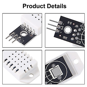 Coliao 4pcs DHT22/AM2302 Temperature and Humidity Sensor Module Digital Temperature Humidity Monitor Sensor with Cable Replace SHT11 SHT15 for Electronic Practice DIY