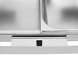 14.26Qt Chafing Dish Buffet Set, Stainless Steel Chafing Server Set with Clear Lid&2 Trays&Handle&Thickened Support Feet, for Food Warmer Parties Buffets