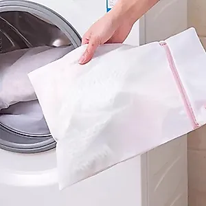 Ubras 3Pcs Special White Dimensionless Mesh Laundry Bag for Underwear & Bra Cleaning and Protection
