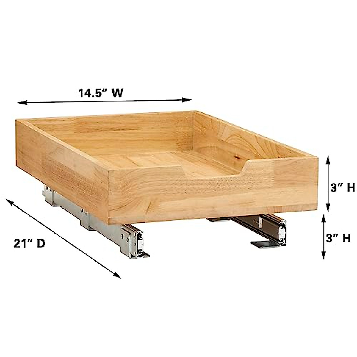 Household Essentials GLIDEZ Wood 1-Tier Sliding Cabinet Organizer: 14.5-inch Wide