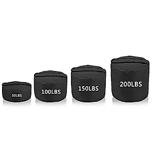 NAIZEA Training Sandbag, Heavy Duty Workout Sandbags Fitness Weights Sandbags for Training, Fitness, Lifting, Cross-Training Workouts, Exercise and Military Conditioning (Black, 150LB)