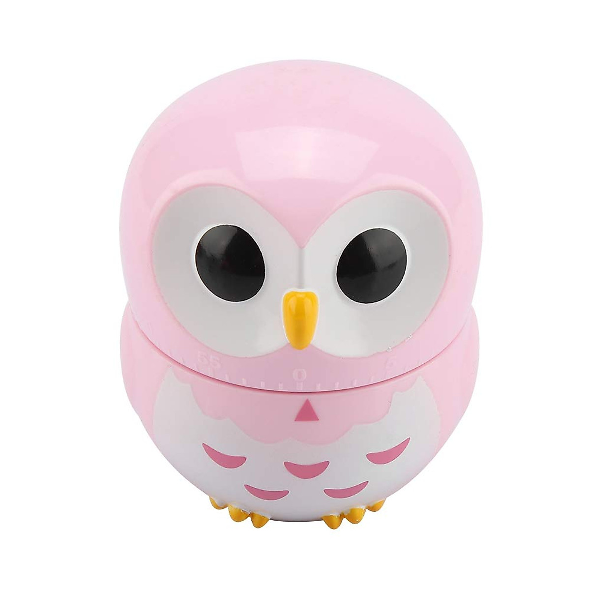 Manual Timer Cute Owl Shape Kitchen Manual Timer Mechanical Home Cooking Counters Clock(Pink)