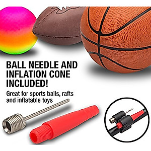 Bell Air Attack 650 High Volume Bicycle Pump Yellow Stripe with Gauge, Air Attack 650