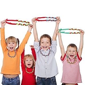 12 Pieces Cloth Chewy Necklace Sensory Fabric Chewy Necklaces for Sensory Kids Soft and Absorbent Terry Cloth for Boys Girls Blue Green Yellow