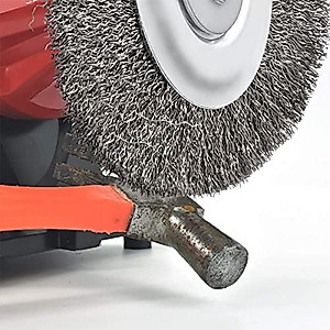 JIUNENG 4 Inch Stainless Steel Wire Crimped Wheel Brush with 5/8" Bore for Angle Grinder Derusting Cleaning and Surface Polishing 1Pc