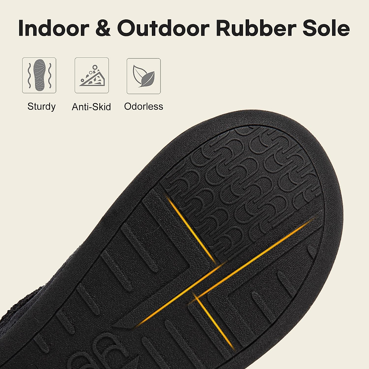 Longbay Women's Warm Chenille Knit Bootie Slippers Memory Foam Comfy Suede Fluffy Faux Fur Memory Foam Boots House Shoes (Large / 9-10, Black)