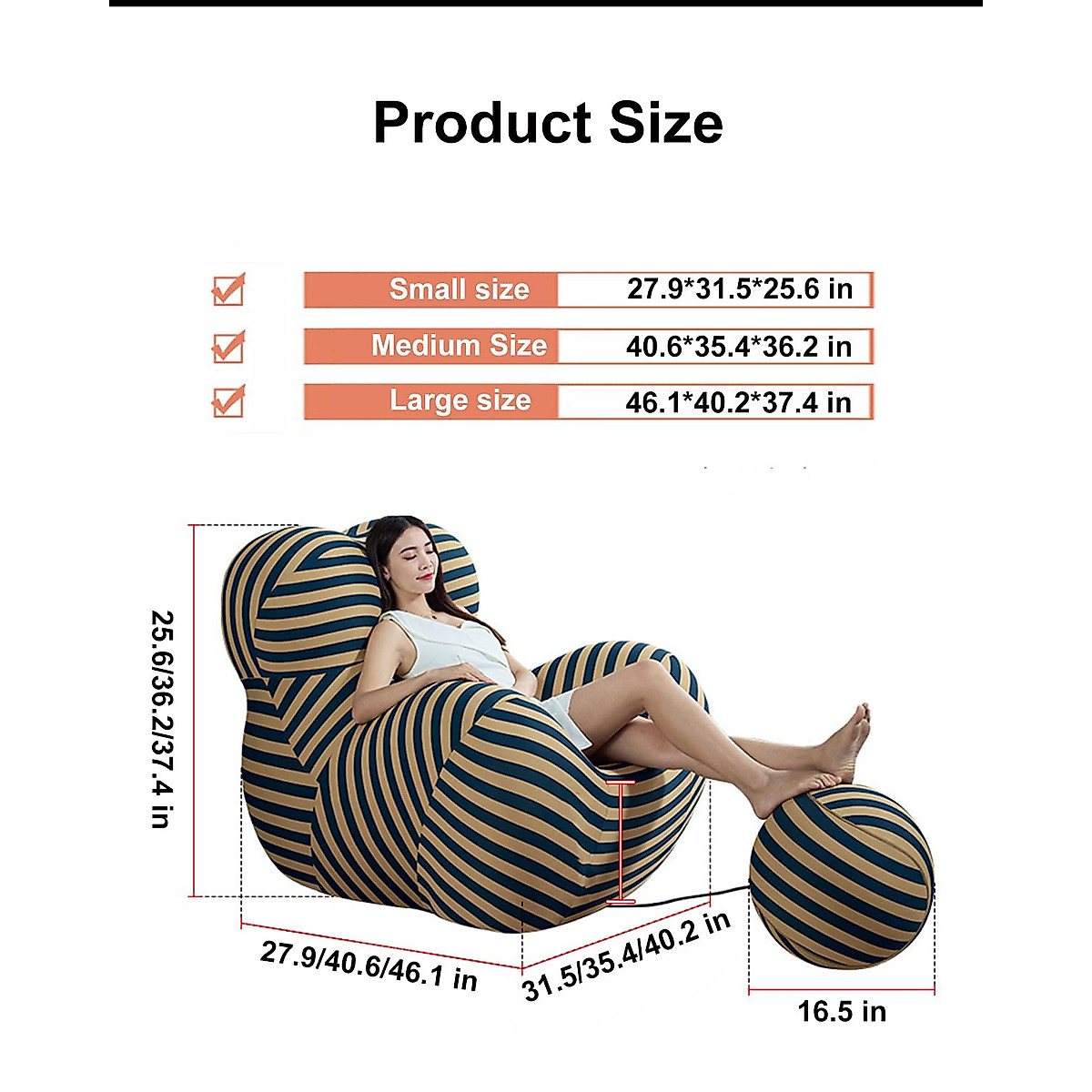 ZOLPD Leisure Sofa Chair,Minimalist Living Room Lazy Sofa Single Seat Creative Hydrangea Lounge Chair,Modern Accent Chair Lazy Couch for Living Room, Bedroom, Reading Room (A, Large)