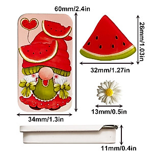 ZDDPDJ Lovely Gnome Magnetic Needle Case Sewing Storage Container and Fruit Needle Minder for Embroidery Cross Stitch Needlework Craft Accessories (Watermelon)