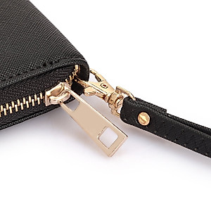 Dasein Lady Women Fashion Clutch Zip Around Emblem Long Wallet Purse Card Case Phone Wallet