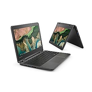 Lenovo 11.6" 300e Chromebook Touchscreen LCD 2 in 1- MediaTek M8173C Quad-core 2.1GHz 4GB LPDDR3 32GB Flash Memory Chrome OS Model 81H00000US (Renewed)