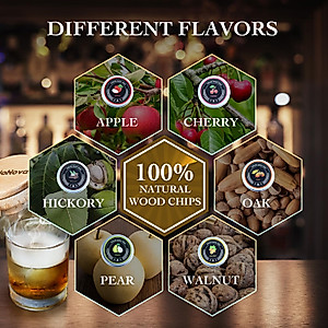 ExploNova Cocktail Smoker Kit with Torch, 6 Flavors Old Fashioned Cocktail Kit with Ice Stones, Bourbon Whiskey Gift for Husband, Father(Without Butane)