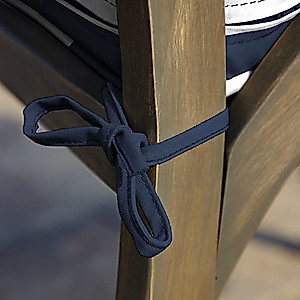 Arden Selections Modern Outdoor Seat Cushion 20 x 20, Sapphire Blue Cabana Stripe