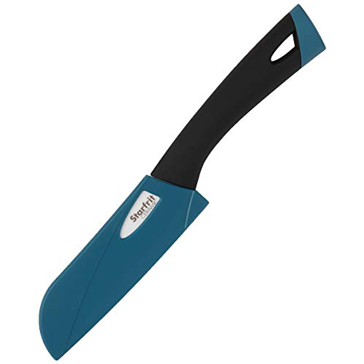 Starfrit 093872-003-NEW1 5" Ceramic Santoku Knife with Protective Sheath, White/Black, One Size