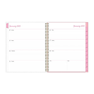 Blue Sky 2023 Weekly and Monthly Planner, January - December, 8.5" x 11", Frosted Cover, Wirebound, Mimi Pink (137264-23)