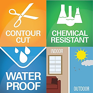 Recycle and Trash Logo Stickers 4 Pack - 4in Circle - for Metal or Plastic Garbage cans, and Bins - Indoor & Outdoor - Laminated and UV Protected Premium Decal (Grey, Small)