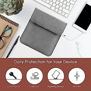 LIUDENWIN Universal Sleeve Case for 7 Inch E-Book Reader Compatible Oasis 2019 & 2017 / Kobo Libra 2 E-Reader/Pocketbook E-Book Reader Era Protective Bag Pouch Cover, Gray