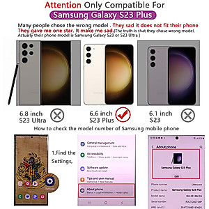 Hurgoer for Samsung Galaxy S23 Plus Case, Covers for S23 Plus .Magnetic Metallic Glossy Slim Clear Luxury Soft Shockproof funda capa para for Galaxy S23 Plus 6.6 inch Compatible with MagSafe (Black)
