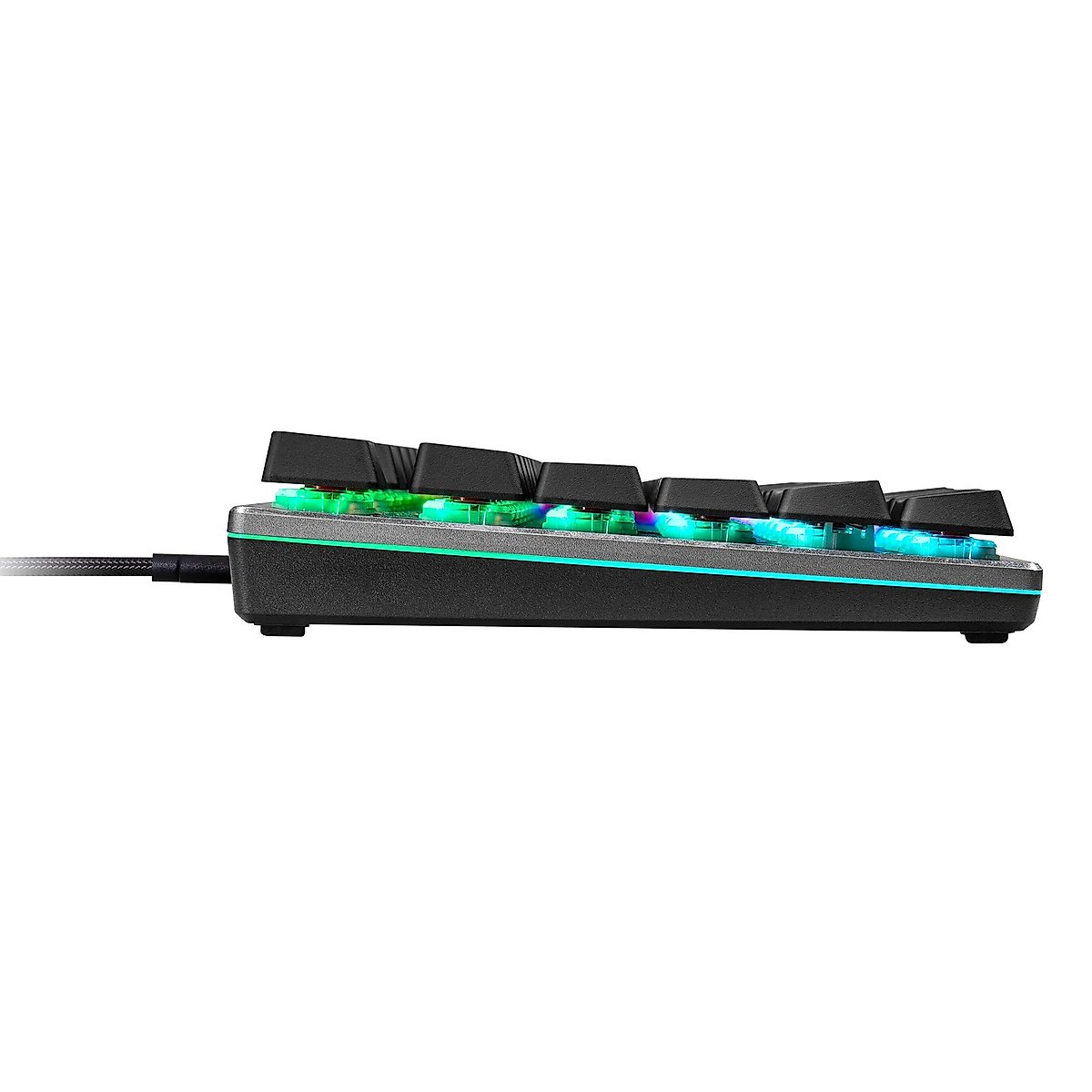 Cooler Master USB Type-C (Keyboard Side), USB 2.0 Type A (Computer Side) Sk-650-Gklr1-US SK650 Mechanical Keyboard with Cherry MX Low Profile Switches In Brushed Aluminum Design,BlacK Layout,Full