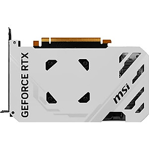 MSI Gaming GeForce RTX 4060 8GB GDRR6 Extreme Clock: 2505 MHz 128-Bit HDMI/DP Nvlink TORX Fan 4.0 Ada Lovelace Architecture Graphics Card (RTX 4060 Ventus 2X White 8G OC)