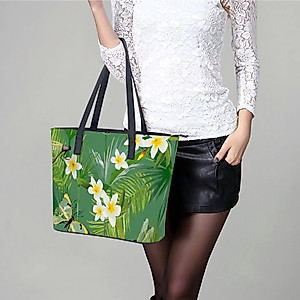 Womens Handbag Dragonflies Flowers Leather Tote Bag Top Handle Satchel Bags For Lady