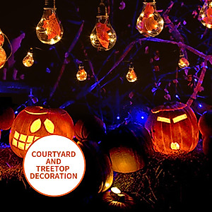 Christmas String Lights, Shample Holiday Theme Maple Leaf Light Bulb Waterproof Indoor Outdoor Hanging Lights Decorative Festival Lights for Home Party Patio Garden Wedding, 10 Bulbs, 10ft