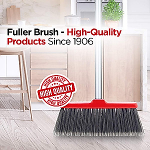 Fuller Broom with adjustable Steel Handle, Red