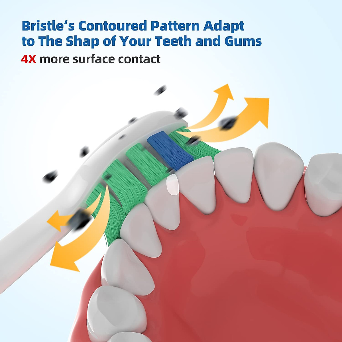 Pisonicleara Replacement Toothbrush Heads Compatible with Philips Sonicare(10 Pack), Brush Heads for Hx6920, 4100 2 Series, HX9023 Hx6240 Hx6610 Snap on Electric Tooth Brush Refill