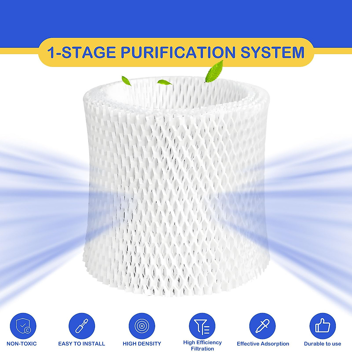 Roninby Humidifier Wicking Replacement Filter Compatible with Canopy Bedside Humidifier ONLY, Wood Pulp & Paper Filter, 3 Pack Filters