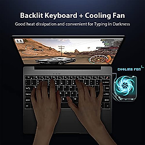 Windows 10 Laptop Computers, CHUWI GemiBook 13 inch Thin & Light Laptop 8G RAM 256GB SSD with Celeron J4125 Processor, 2160x1440 2K IPS Display Notebook, PD Fast Charge, Backlit Keyboard, Full Metal