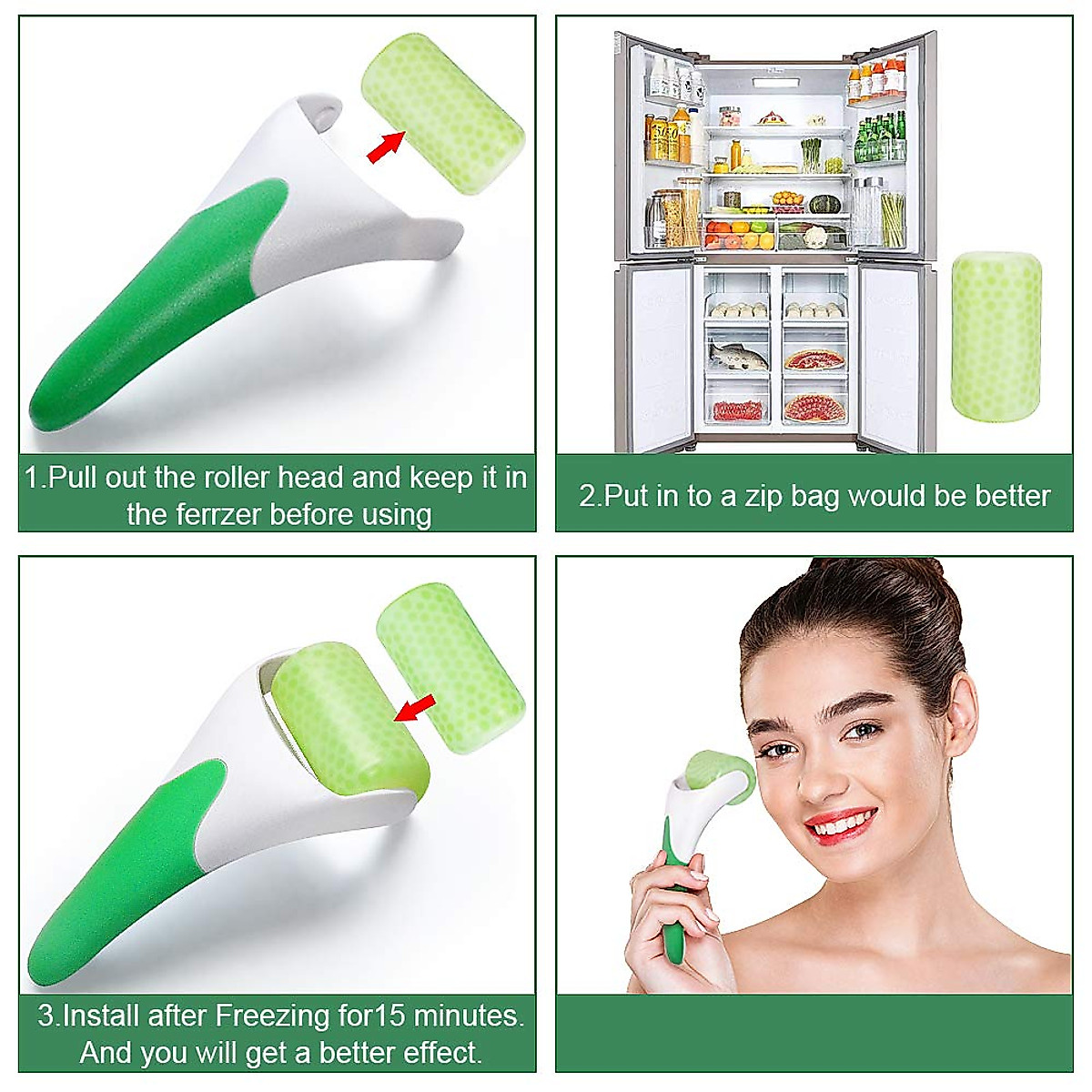 MARZAHAR Ice Roller, Ice Face Roller, Ice Roller for Face & Eye Puffiness Relief