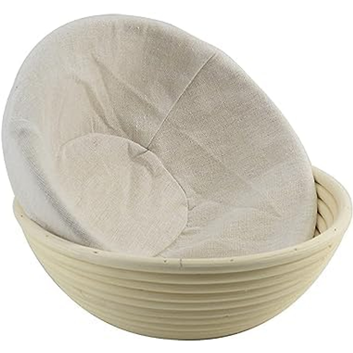 9 Inch Proofing Bread Basket Cloth, Reusable Breathable Liner Cotton Flax Banneton Proofing Bread, Round Cloth Baking supplies (9 inch) Bread Proofing Baskets