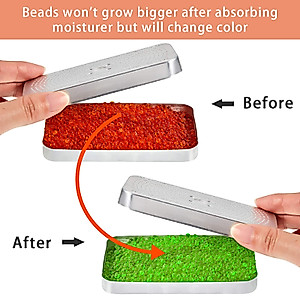 40 Gram Silica Gel Dehumidifier Desiccant Silica Gel Canister Reusable Absorber Orange Desiccant Canisters, Orange Green Bead Tin for Car, Closet, Cabinet, Bag, Storage Box (7 Pieces)