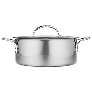 Hestan - NanoBond Collection - Titanium Stainless Steel 3-Quart Soup Pot with Lid - Toxin, PFAS, & Chemical Free Clean Cookware, Induction Cooktop Compatible