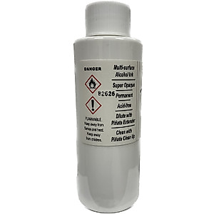 Jacquard Pinata Alcohol Ink - Blanco Blanco White - Professional and Versatile Ink That Produces Color Saturated and Acid-Free Results - 4 Fluid Ounces - Made in The USA